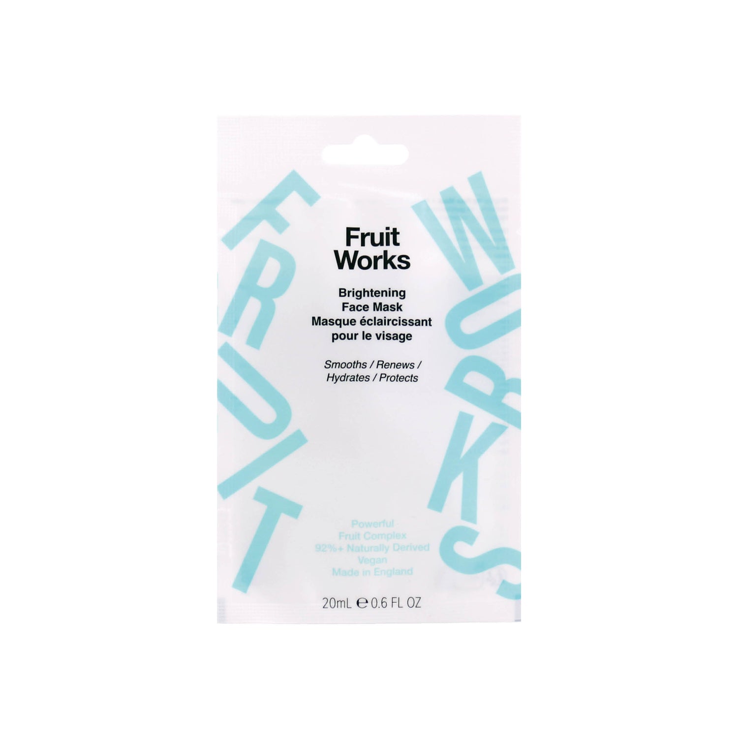 Fruit Works Brightening Face Mask 20ML - Naturally Derived - Vegan ...